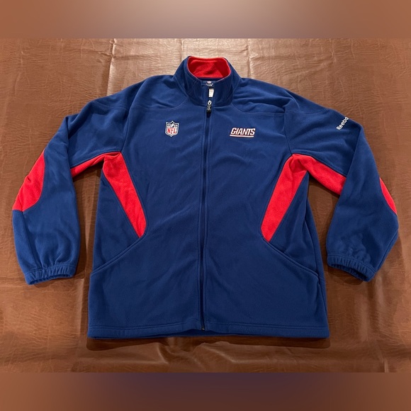 Reebok | Jackets & Coats | Nfl New York Giants Full Zip Fleece Jacket ...